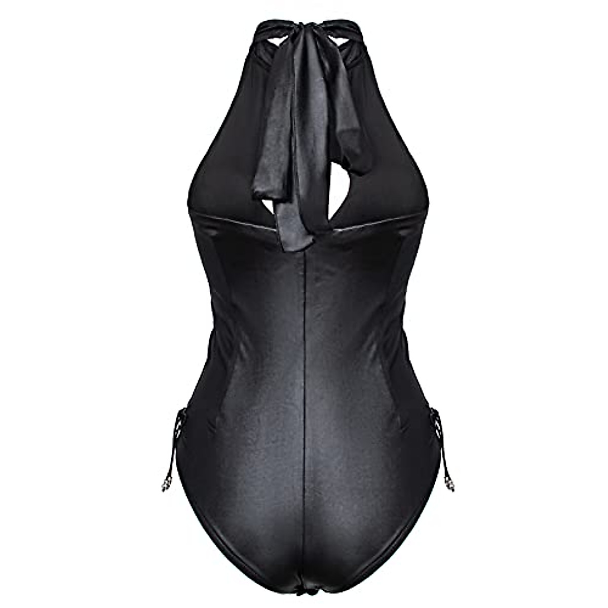 Womens Bunny Girl Suit Button Crotch Romper Onesie Bodysuit Cosplay Costume Furry Cat Ear Gloves Socks Set(Black 4XL)