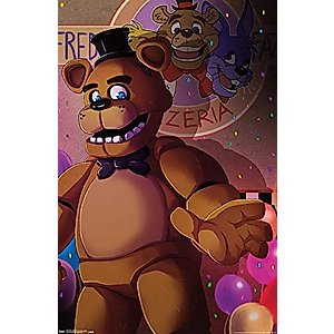 Trends International Five Nights at Freddy's - Pizzeria Art Wall Poster, 22.375" x 34", Premium Unframed Version