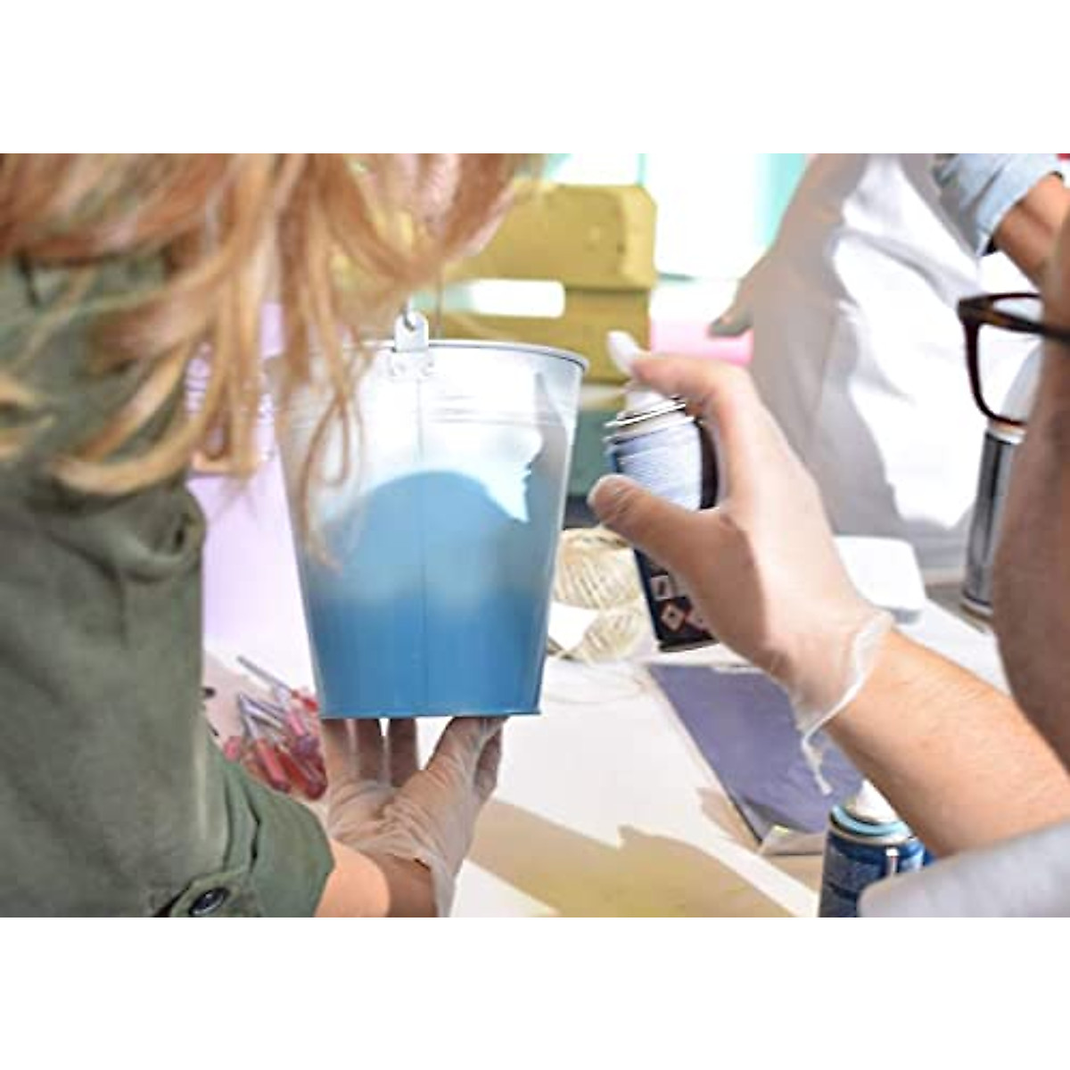 Pintyplus Aqua Spray Paint - Art Set of 8 Water Based 4.2oz Mini Spray Paint Cans. Ultra Matte Finish. Perfect For Arts & Crafts. Spray Paint Set Works on Plastic, Metal, Wood, Cardboard