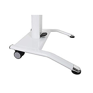 Stand Up Desk Store Pneumatic Adjustable Height Tilting Laptop Lectern Speakers Podium (White, 25.5" Wide)