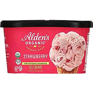 Alden's, Organic Strawberry Ice Cream, 48 oz (Frozen)