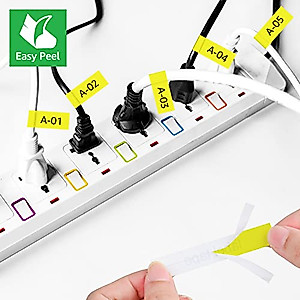 GREENCYCLE 4 Pack Compatible for Brother AZe-FX631 TZ-FX631 Black on Yellow Flexible ID Tape for Wire Cable 1/2 inch x 26.2 ft 12mm x 8m Work with Ptouch PT-P750W PT-P700 PT-D210 PT-D600 Label Maker
