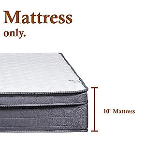 GREATON Medium Plush Foam Encased Hybrid Eurotop Pillowtop Innerspring Fully Assembled Mattress Good for The Back, Full XL