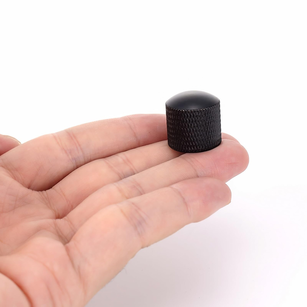 4Pcs Black Metal Guitar Control Knob Volume Tone Control Dome Knobs Guitar Bass Parts