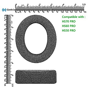 Geekria Comfort Linen Replacement Ear Pads for Corsair HS70 PRO, HS60 PRO, HS50 PRO Headphones Ear Cushions, Headset Earpads, Ear Cups Cover Repair Parts (Grey)