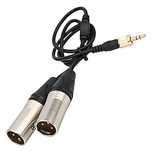 Audio Cable, 3.5mm Stereo Aux Jack Adapter Dual XLR Audio Output Cable, Universal Connecting Cable Microphone Cable, Compatible for COMICA WM200A,WM300A,WM100 PLUS