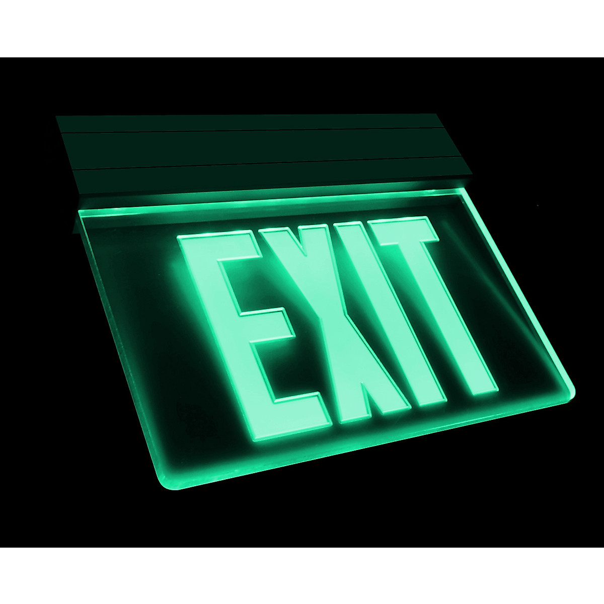 NICOR Lighting LED Emergency Exit Sign, Clear with Green Lettering (EXL2-10UNV-AL-CL-G-1)