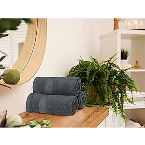 Utopia Towels 6 Piece Premium Hand Towels Set, (16 x 28 inches) 100% Ring Spun Cotton, Lightweight and Highly Absorbent Towels for Bathroom, Travel, Camp, Hotel, and Spa (Grey)