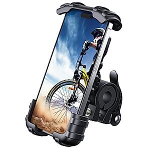Lamicall Bike Phone Holder, Motorcycle Phone Mount - Motorcycle Handlebar Cell Phone Clamp, Scooter Phone Clip for iPhone 15 Pro Max/Plus, 14 Pro Max, S9, S10 and More 4.7" to 6.8" Smartphones