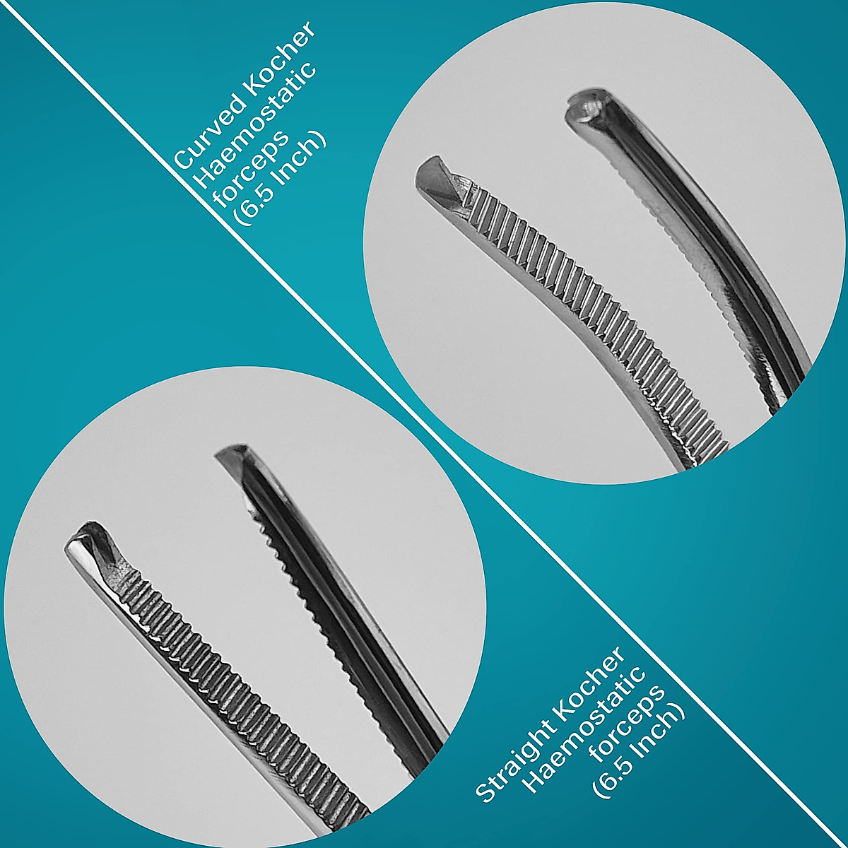 DEXSUR Veterinary Umbilical Cord Scissor Kit, Reusable, High-Grade Stainless Steel Autoclavable, Durable - 7 Pcs