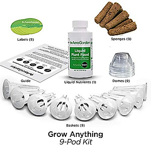 AeroGarden Salad Greens Mix Seed Pod Kit, 6 & Grow Anything Seed Pod Kit, 9