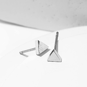 Tini Lux | Hypoallergenic Earrings | Kyra Studs | Silver | Titanium Stud Earrings for Women | Silver Earrings Studs, Sensitive Ears, Trendy Womens Earring Set