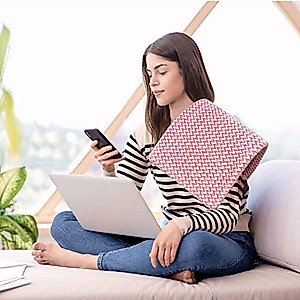 GOQOTOMO Fast-Heating Electric Heating Pad for Back/Waist/Abdomen/Shoulder/Neck Pain and Cramps Relief - 12 Heat Levels, 8 Timers with Countdown, Stay on, Machine Washable-PW01(Pink)