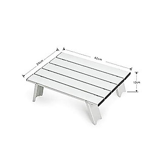OMOTOOL Ultralight Table Outdoor Mini Folding Portable Hiking Table Desk Picnic Table Light Aluminum Travel Table for Wild Camping