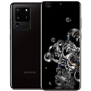 Samsung Galaxy S20 Ultra 5G (128GB, 12GB RAM) 6.9" AMOLED 2X, Snapdragon 865, 108MP Quad Camera, Global 5G Volte (GSM+CDMA) AT&T Unlocked (T-Mobile, Verizon, Global, Metro) G988U