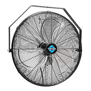 Tornado - 20 Inch High Velocity Industrial Wall Fan - 4750 CFM - 3 Speed - 6 FT Cord - Industrial, Commercial, Residential Use - UL Safety Listed