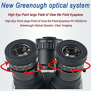 KOPPACE 6.7X-45X Trinocular Stereo Microscope Dual Arm Bracket Magnification Locking Function.