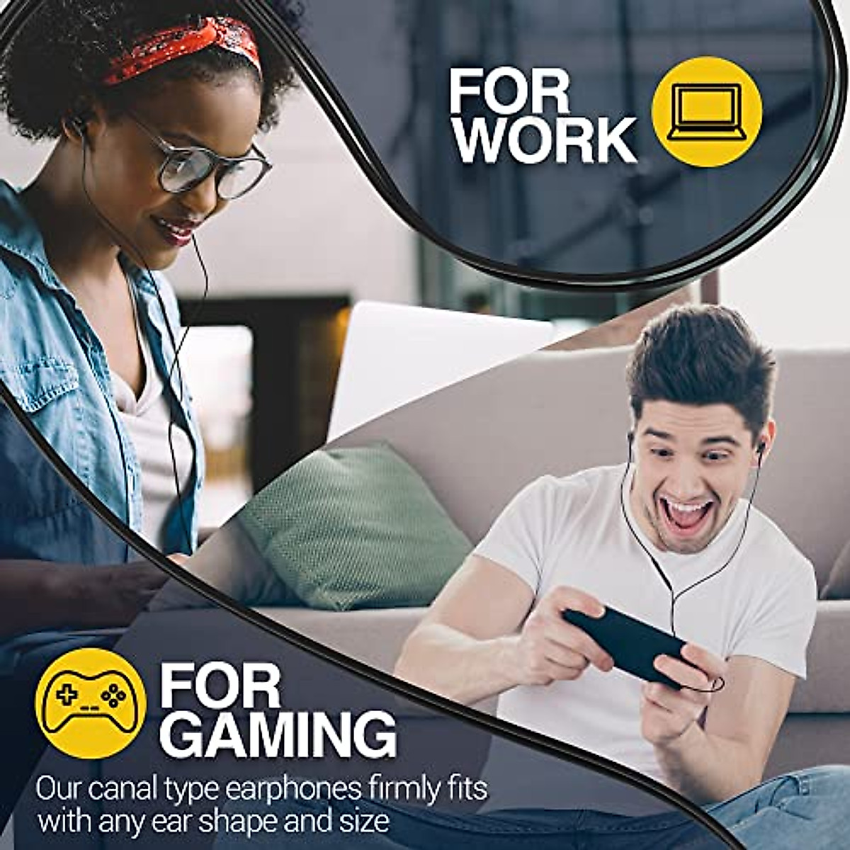 Samsung AKG Earbuds Original 3.5mm in-Ear Earbud Headphones with Remote & Mic for Galaxy A71, A31, Galaxy S10, S10e, Note 10, Note 10+, S10 Plus, S9 - Braided, Includes Velvet Carrying Pouch - Black