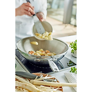 Demeyere Industry 5-Ply 5-qt Stainless Steel Flat Bottom Wok