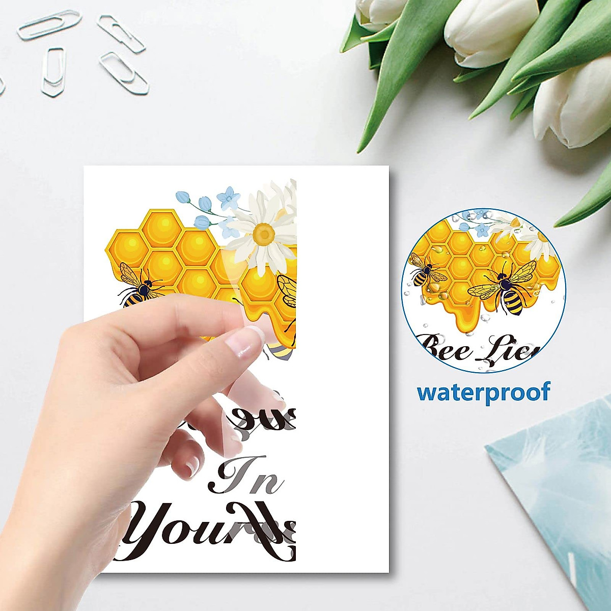 CRASPIRE 8 Sheets Bee Wall Decals Honey Window Clings Self-Adhesive Sunflower Wall Sticker Inspirational Quotes Decor Peel and Stick for Home Office Nursery Birthday Party Fridge Bedroom Bathroom