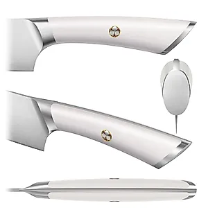 Cangshan Elbert Series German Steel Forged 6-Piece BBQ Knife Set, White