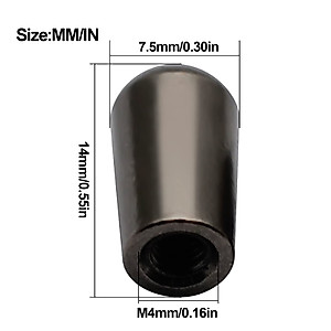 MAXCHEER 2PCS M4 Brass LP Guitar 3 Way Toggle Switch Tip Pickup Switch Knob for Epiphone Les Paul (Black)