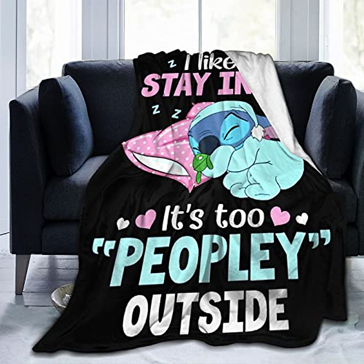Shazi Cartoon Blankets Super Soft Throw Blanket Air Conditioner Blanket Warm Cozy Flannel Blanket for Couch Bed Sofa Car 50inchX40inch