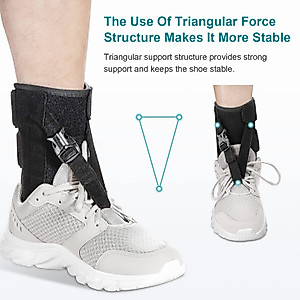 Foot Drop Brace for Walking Lifting Shoes, Drop Foot AFO Brace Help Raise Shoes, Foot Up Splint for Ankle, Improved Walking Gait, Prevent Falls and Injuries, for Left and Right Foot,Fits Women and Men