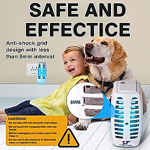 YONGTONG Plug n Zap! Electric Indoor Mosquito Killer, Insects and Fly Trap, Plug-in Bug Zapper for Pest Control with UV LED Night Light for Household, Bedroom, Kitchen, Office (2 Pack)