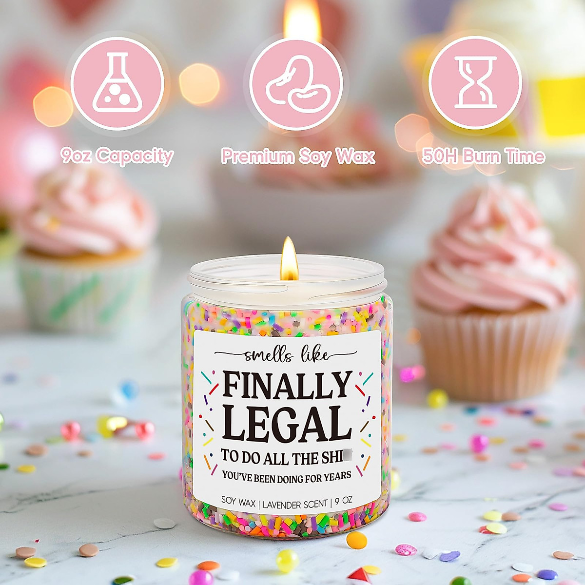 GSPY 21st Birthday Candles - 21st Birthday Gifts for Her, Him - Cool 21st Birthday Gifts, Gifts for 21st Birthday Female, Male - 21 Year Old Birthday Gifts for Girl, Boy, Daughter, Friend, Son