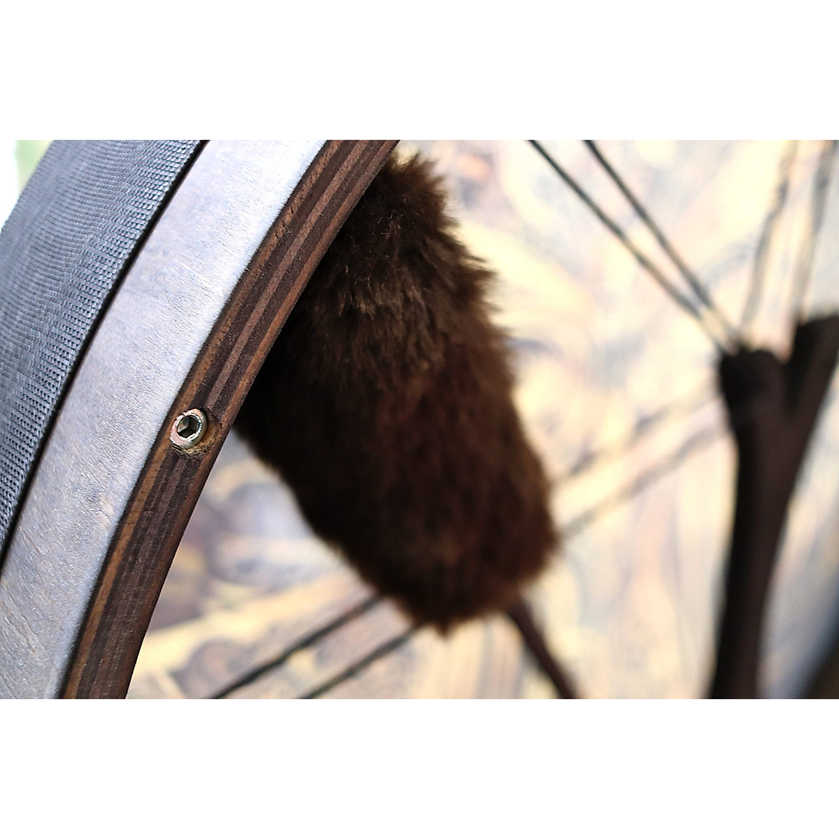 Vegan Shaman "Owl Soul" Drum 20'' | Healing Sound Therapy | Tunable Frame Drum | Water Resistant Membrane | Deep Bass Sacred Sound | With a Soft Protecting Bag