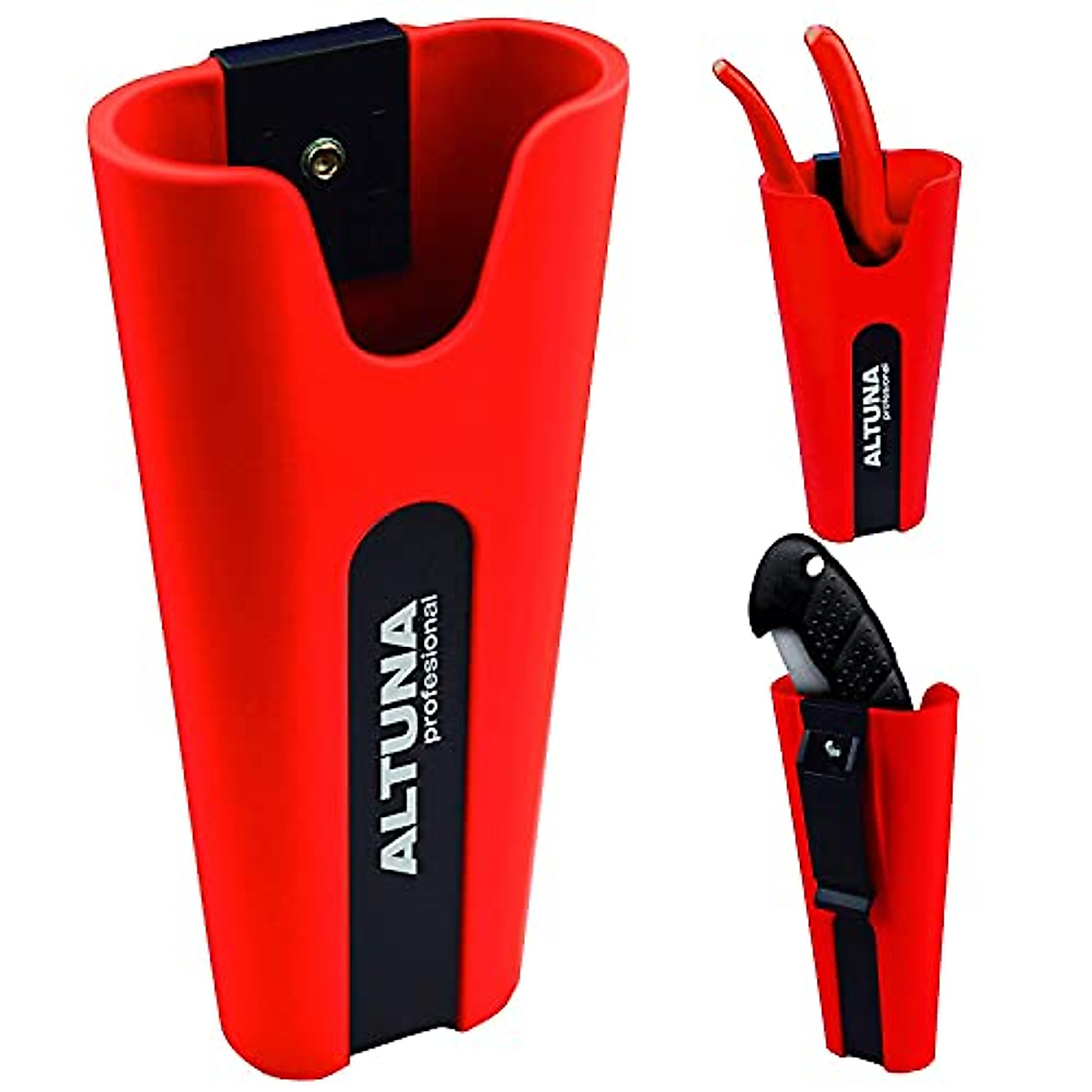 Altuna Silicon Pruner Holster and Multitool Plier Pouch with Heavy Duty Belt Clip - All Weather Waterproof Garden Tool Sheath and Flexible Holster for Hand Pruners, Pliers, Scissors, and More