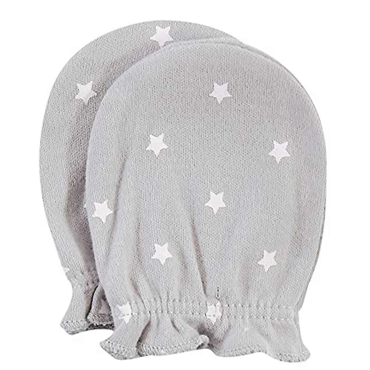 Hudson Baby Unisex Baby Cotton Scratch Mittens, Royal Safari, 0-6 Months