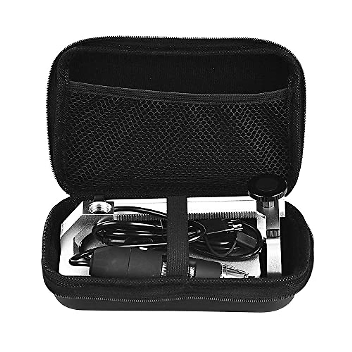 Jiusion Aluminium Alloy Universal Adjustable Professional Base Stand Holder Desktop Support Bracket with Portable Carrying Case for USB Digital Microscope Endoscope Magnifier Camera