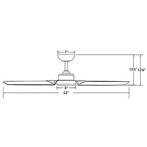 Roboto Smart Indoor and Outdoor 3-Blade Ceiling Fan 62in Matte White with Remote Control works with Alexa, Google Assistant, Samsung Things, and iOS or Android App