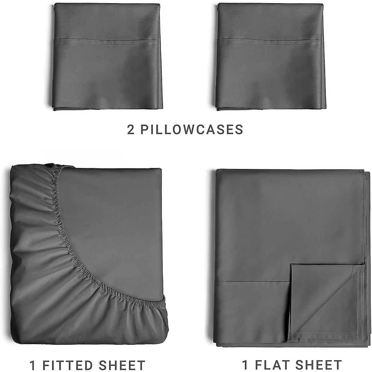 400 Thread Count Cotton - King Size Sheet Set - 100% Cotton Sheets - 400-Thread-Count - Sateen Cotton - Deep Pocket Cotton Bed Sheets - Silky & Soft Cotton - Hotel Quality Cotton Sheet for King Beds