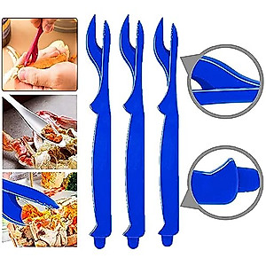 9Pcs Seafood Tools Set Stainless Steel Forks Opener Crab Lobster Crackers Shellfish Lobster Crab Leg Sheller Nut Crackers Dishwasher Safe