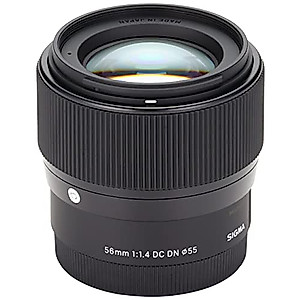 Sigma 56mm for E-Mount (Sony) Fixed Prime Camera Lens, Black (351965)