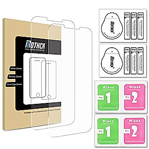 Mothca 2 Pack Matte Glass Screen Protector for iPhone Xs Max/iPhone 11 Pro Max Anti-Glare & Anti-Fingerprint Tempered Glass Clear Film Case Friendly 3D Touch Easy Install Bubble Free - Smooth as Silk