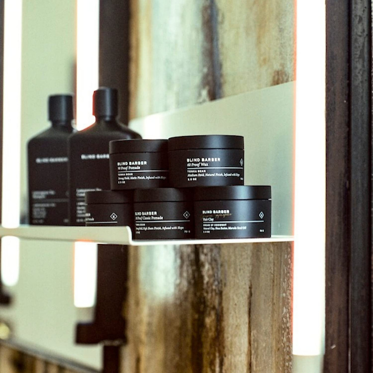 Blind Barber 151 Proof Premium Mens Pomade - Strong Hold Hair Pomade for Men - Water-Based High Shine Pomade for Hair Styling & Structure - Infused with Hops & Tonka Bean (2.5 Ounces)