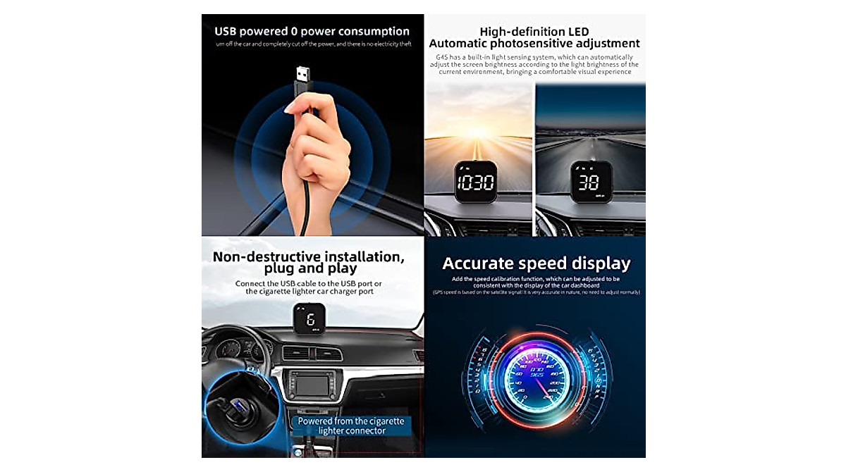 Fastsun G4S GPS Speedometer HUD – Safe Driving with Real-Time Data