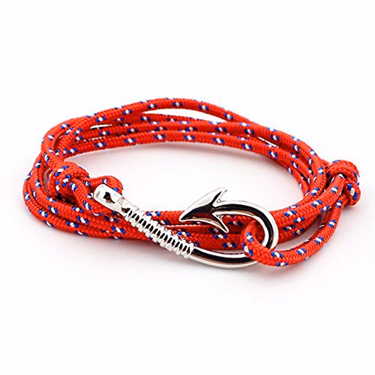 Fashionsupermarket 7pcs Unisex Rope Fish Hook Military Camouflage Bracelet,DIY Jewelry Anklet, Necklace,32 Inch