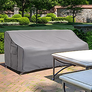 Kylinlucky Outdoor Furniture Covers Waterproof, 2-Seater Patio Sofa Covers Fits up 54W x 38D x 35H inches Grey