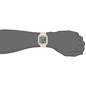 Armitron Sport Unisex 40/8417PBH Digital Chronograph Rose Gold-Tone and Blush Pink Perforated Silicone Strap Watch