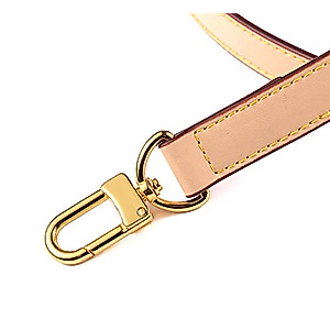 GOXTECH Vachetta Leather Adjustable Crossbody Strap for ， women's crossbody handbags (Beige)