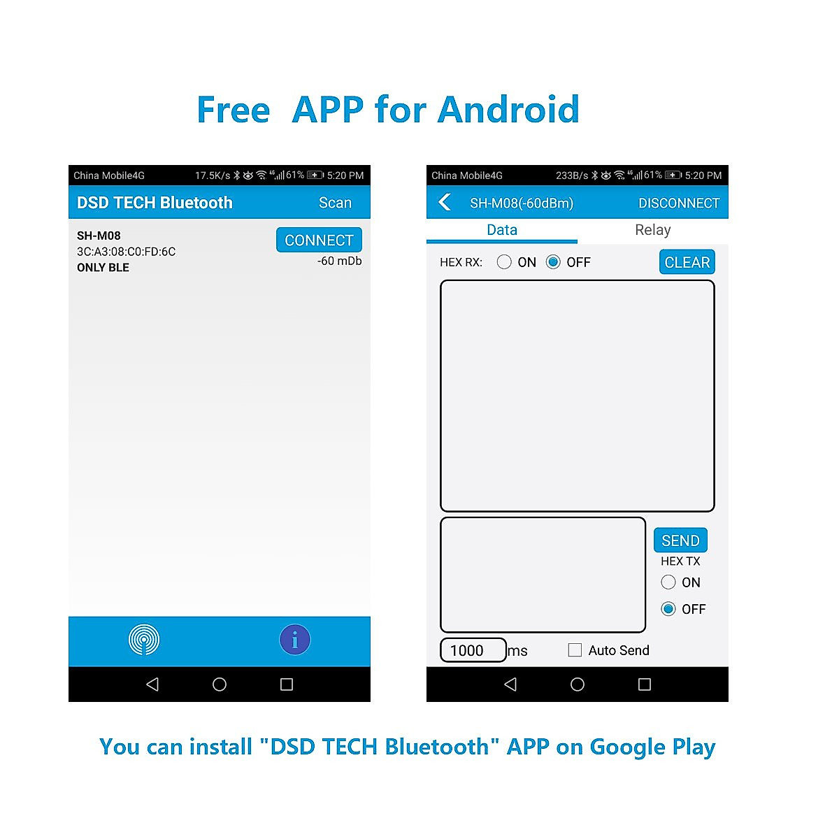 DSD TECH SH-BT-08 Bluetooth 4.0 BLE Slave Module to UART Transceiver for Arduino Compatible with iOS