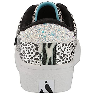 Skechers Kids Girls Goldie Sneaker, White/Leopard, 6 Big Kid