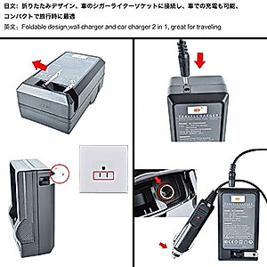 DSTE Replacement for 2X NP-F750 Battery + DC01 Travel and Car Charger Adapter Compatible Sony CCD-TRV215 CCD-TR917 TR315 HDR-FX1000 HDR-FX7 HVR-V1U HVR-Z7U HVR-Z5U Camera as NP-F730 NP-F770