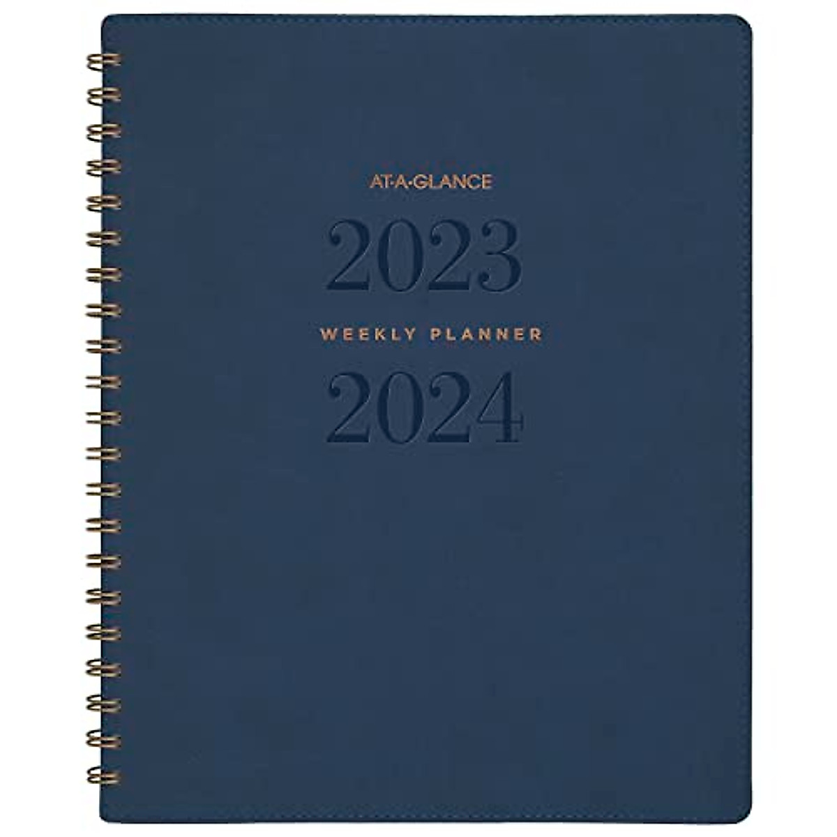 AT-A-GLANCE 2023-2024 Planner, Weekly & Monthly Academic, 8-1/2" x 11", Large, Signature Collection, Navy (YP905A20)