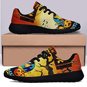 Dare to Be Different Autism Awareness Halloween Shoes for Men Women Running Sneakers Breathable Casual Sport Tennis Shoes Gift for Him Her Black Size 11